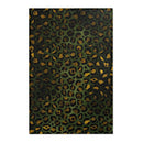 Boho Area Rug | Green Brown Gold Leopard